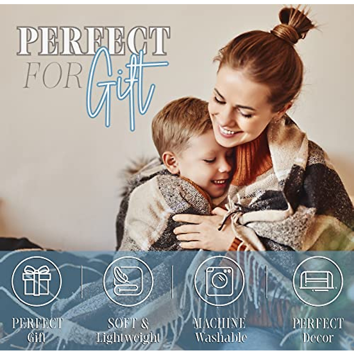 Elegant Comfort Lightweight Printed Throw Blanket- All Season, Ultra Soft, Cozy and Plush- Decorative Throw Blankets, Perfect for Lounging, 50 x 60 inches, Lighthouse, Throw Blanket