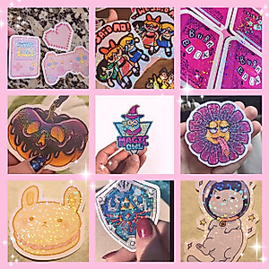 Bleidruck Printable Sparkle Holographic Sticker Paper 20 Sheets 8.5x11 Inch Waterproof Glitter Vinyl Sticker Paper Quick Dry for Inkjet/Laser Printer