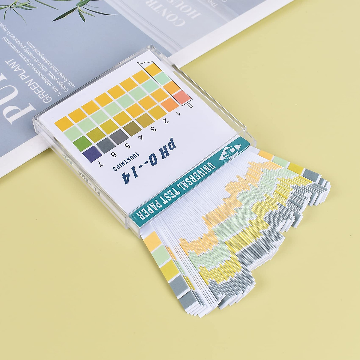 PH Test Strips 0-14, 100PCS PH Strips Universal PH Test Paper PH-Indicator Strip to Test Drinking Water, Food, Pools, Aquariums, Saliva, Urine, Lab Monitoring