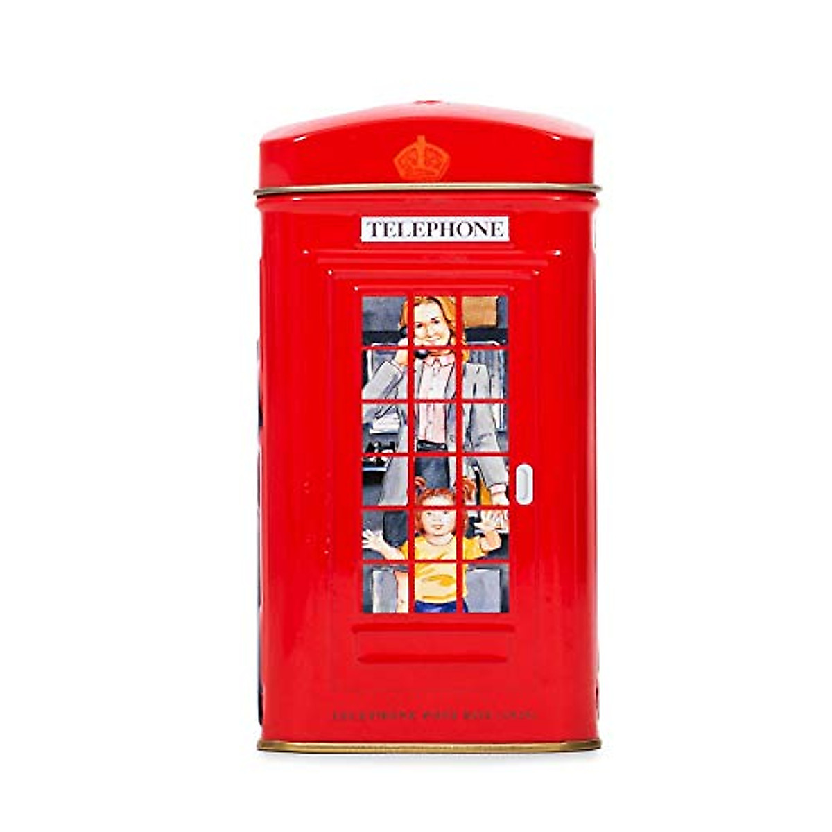 Ahmad Tea London Telephone Box Caddy Gift Tin, 20 Teabag, English Breakfast