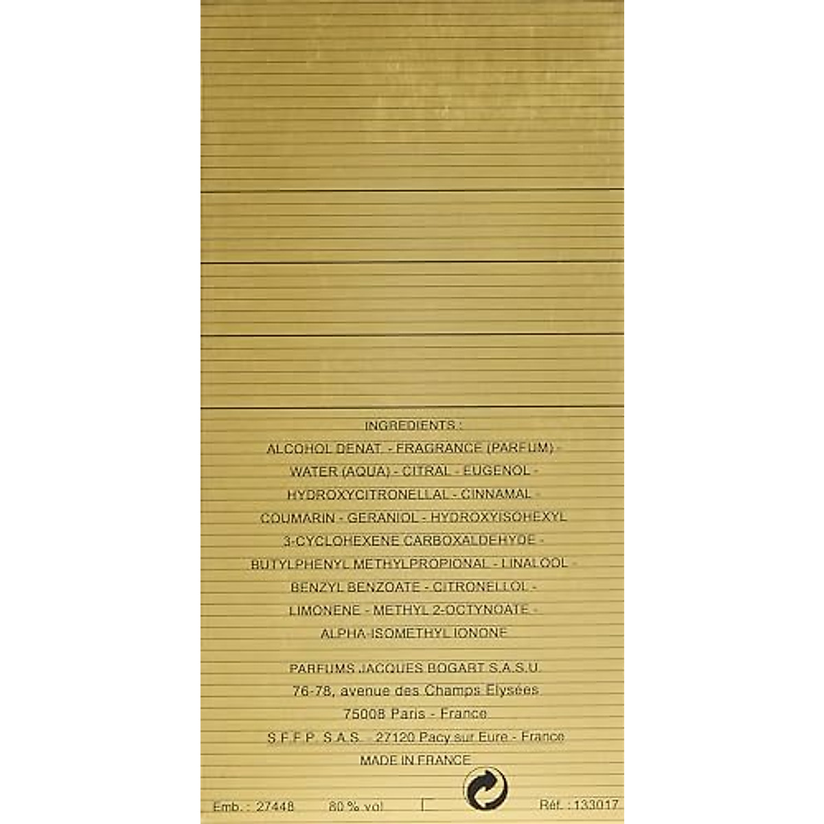 Jacques Bogart One Man Show Eau De Toilette Spray (Gold Edition) for Men, 3.33 Ounce