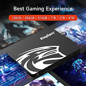 KingSpec 4TB SATA III SSD 6Gb/s, 2.5" SATA SSD with 3D NAND Flash, Internal Solid State Hard Drives, for Laptop and PC Desktop (R/W Speed up to 550/520 MB/s)