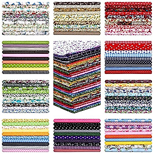 500 Pcs 4 x 4 Inches Cotton Fabric Square Pre Cut Quilt Squares Fabric Bundles Patchwork Fabrics Floral Printed Square Patchwork Fabric Quilting Fabric for DIY Craft Sewing Clothing Accessory