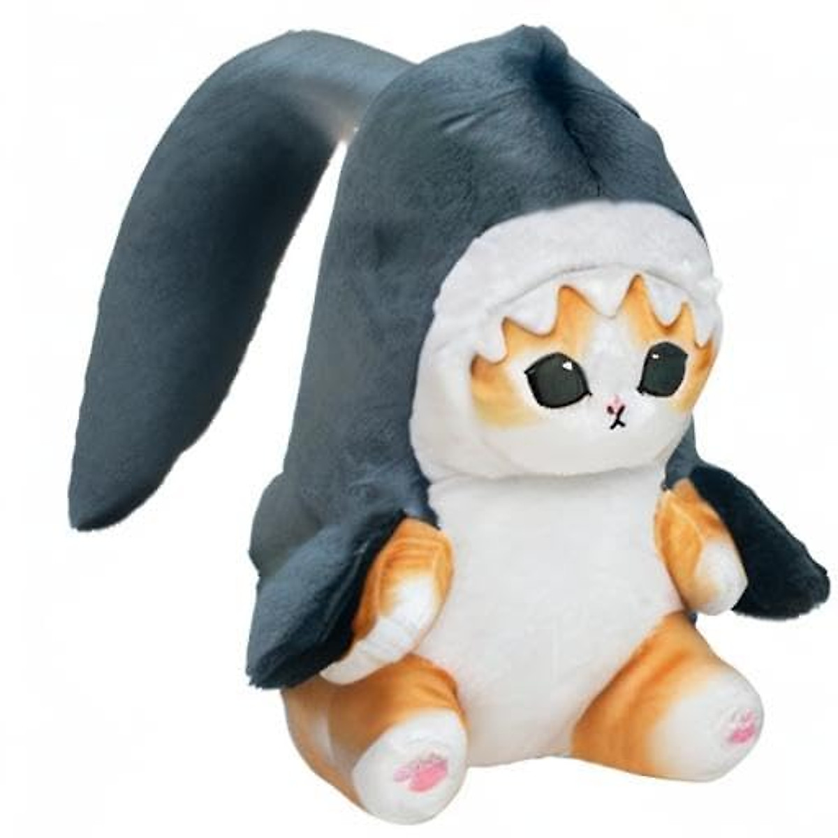 LKMYHY Cute Shark Cat Plush Toy Stuffed Animal Plushies Doll, 12'' Soft Kitten Pillow Christmas Birthday Gifts for Kids Boys Girls, Blue