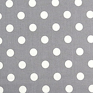 SheetWorld Fitted Cradle Sheet 18 x 36, 100% Cotton Percale - Polka Dots Grey, Made in USA