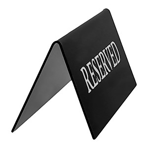 TAICHEUT 30 PCS Reserved Table Signs, Acrylic Reserved Seat Signs Double Sided Black Reserved Table Sign Reservation Table Tent Sign for Restaurants, Wedding, Meeting