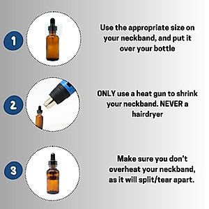 66 x 25 mm Clear Perforated Shrink Band for Growler Bottles, Pharmaceutical Bottles, Gallon Jugs, Honey Bottles, and More. [Compatible Diameter Range: 1 1/4” – 1 1/2"] - Bundle of 50