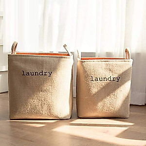 Collapsible Laundry Hamper, Big Hampers for Laundry with Handles, Waterproof Clothes Hamper for Girls, Laundry Basket for Room Decor, Fabric Laundry Hamper, Closet Hampers for Laundry