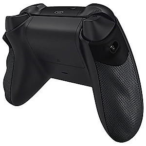 eXtremeRate Flexor Rubberized Side Rails Grips Trigger Stop Kit for Xbox Series X/S Controller, Diamond Textured Black Anti-Slip Ergonomic Trigger Stopper Handle Grips for Xbox Core Controller