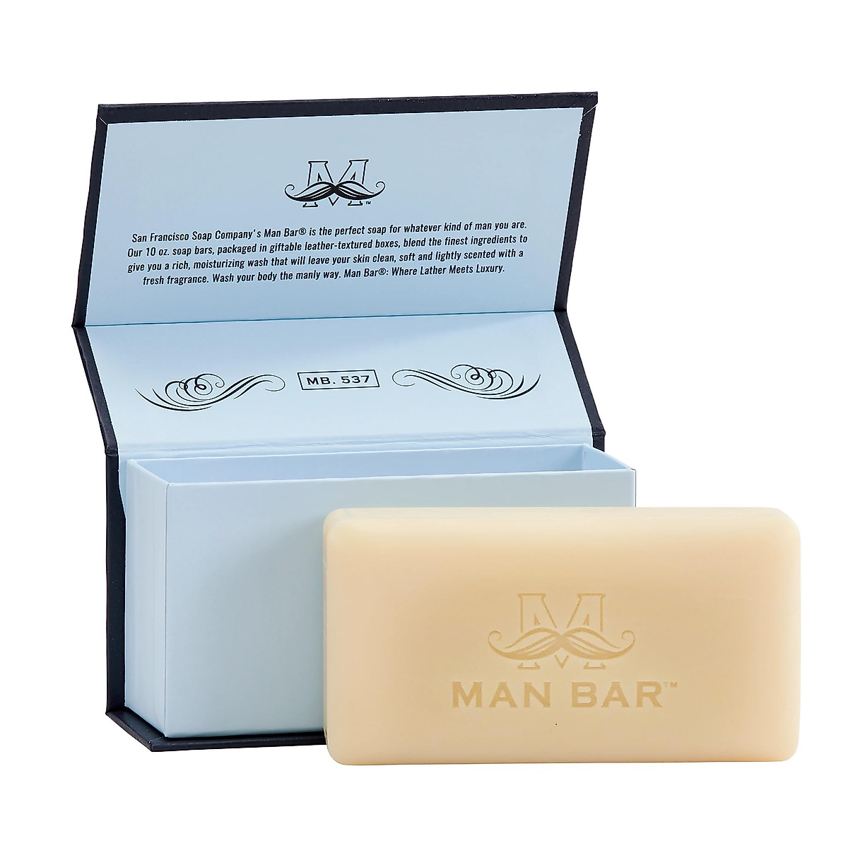San Francisco Soap Company Deep Cleansing Man Bar, Silver Sage & Bergamot, 10 Ounce