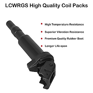 Set of 6 Ignition Coil Pack Fits for BMW 328i 325i 325Ci 335i 335xi 525i 528i 535i 545i 650i X3 X5 2003 2004 2005 2006 2007 2008 2009 2010 2011 2012 Coil Packs Replace# 0221504470 UF592