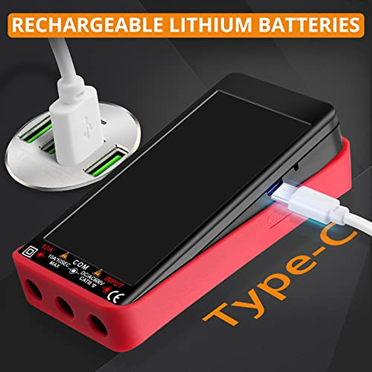 Proster Digital Multimeter TRMS Meter Voltage Current Capacitance Tester Temperature NCV (Touch Screen TRMS Meter)