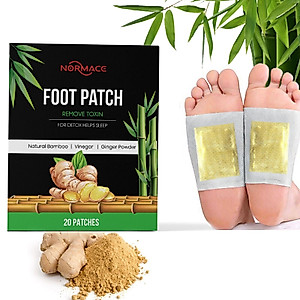 Normace Foot Pads for Better Sleep and Releasing Stress (20 PCS)- High -End Japanese Quality Pads with Natural Ginger Powder