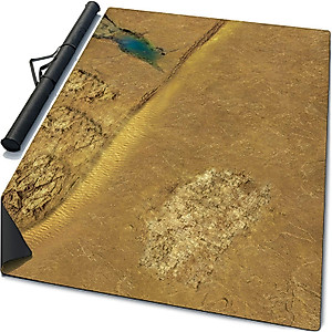 Warzone Studio 6’ x 4’ Double-Sided Rubber Battle Mat: Deserted Heart + Homeland + Bag