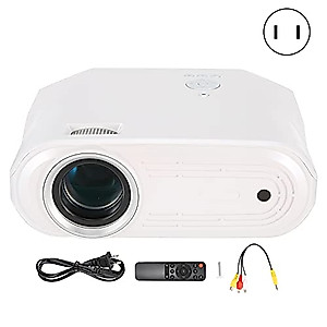 Movie Projector, Portable Video Projector 1080P, Home Movie Projector Compatible with TV BoxHDMIVGAUSBLaptopSmart Phone (US Plug)