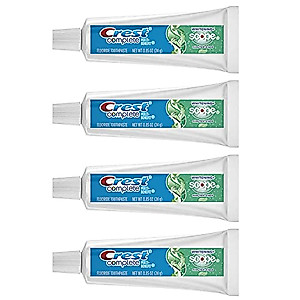Crest Complete Whitening Scope Minty Toothpaste, Travel Size 0.85 Oz, (24g) - Pack of 4
