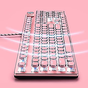 Basaltech Mechanical Gaming Keyboard and Mouse Combo, Retro Steampunk ...