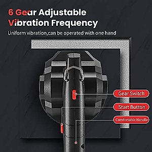 Tile Vibrator, Elikliv 19000 r/min Cordless Tile Tiler Handheld Laying Tiles Leveling Tool Tile Vibration Machine with 2 Batteries, Max 160kg 6 Speeds Vibrator Suction Cup for Tile Leveling Laying