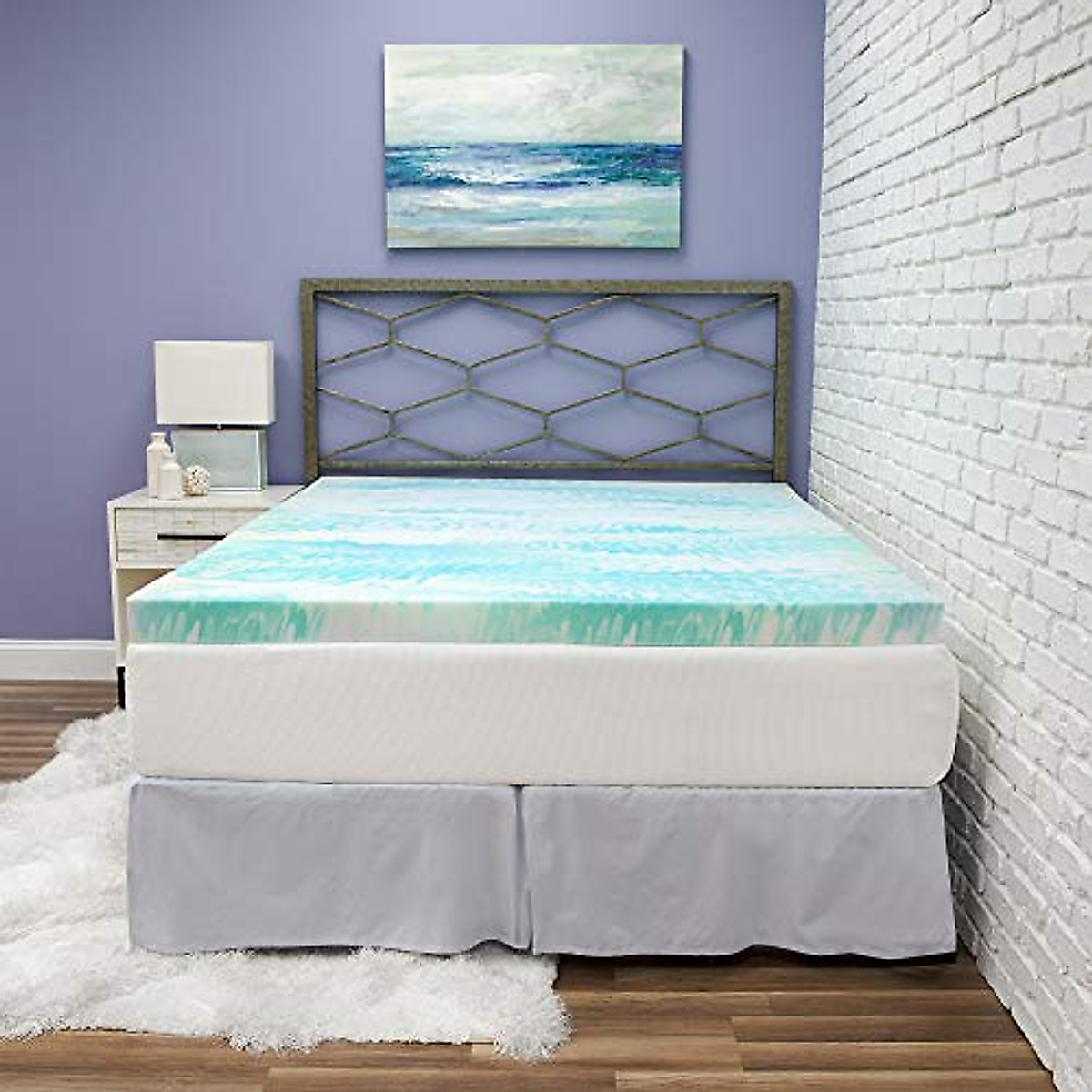 BioPEDIC 3" Gel Swirl Memory Foam Mattress Topper, Queen