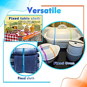 Tailoreadily 6 Pack Towel Bands, Beach Pool Cruise Chair Essentials, Keep Towel from Blowing Away, Beach Accessories for Vacation Must Haves, Great Alternative to Beach Towel Clips, Multicolor