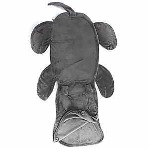 Cozy Hippo Animal Tail Blanket for Kids Soft and Comfortable Kids Sleeping Bag Sleep Sacks Blankets for Movie Night, Sleepovers, Camping and More - Fits Boys and Girls Ages 3-13 Years