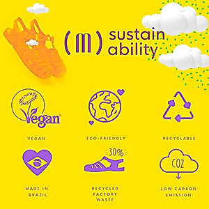 Melissa Kick Off Platform Sandals for Women - Super Soft and Flexible Vegan Chunky Platform Sandal with Adjustable Straps and Open Toe Design, Black/Black, 7