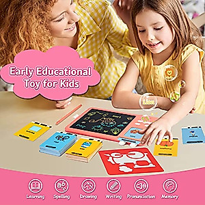 Learning Toys Gifts for Toddlers Girls 3 4 5 6 Year Olds, Talking Flash Cards Writing Tablet 222 Sight Words, Speech Therapy Sensory Autism Toys Educational LCD Drawing Doodle Board