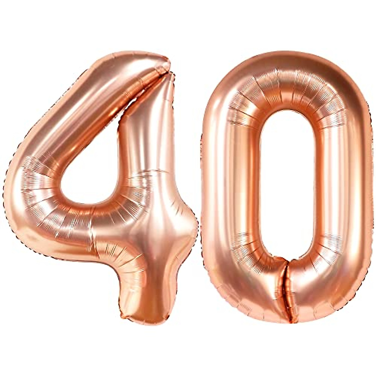 Giant 40 Balloon Numbers Rose Gold - 40 Inch | Rose Gold 40th Birthday Balloons for Women | Rose Gold 40th Balloons for Women | 40th Birthday Decorations Women Rose Gold | Rose Gold Balloon Numbers 40