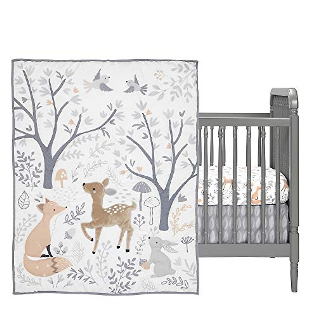 Bedtime Originals 3 Piece Crib Bedding Set, Deer Park, Multicolor