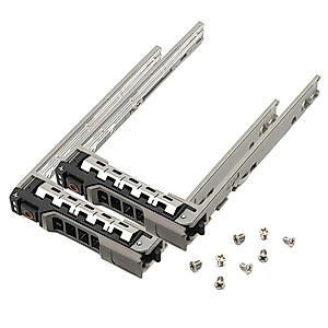 2PCS 2.5" 8FKXC / 08FKXC SAS/SATA Hard Drive Tray Caddy for Dell Poweredge R330, R430, R610, R620, R630, R730, R730XD R830, R920, R930, T440, T640, T430 Server; MD1220, MD1420, MD3820, MD3420 Storage