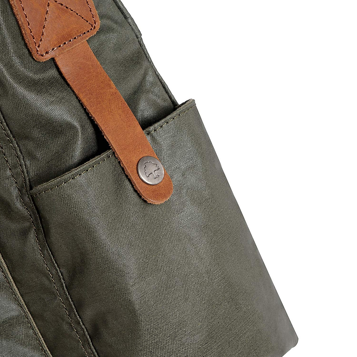 TSD Brand Urban Light Coated Canvas Tote Bag (ARMYGREEN)