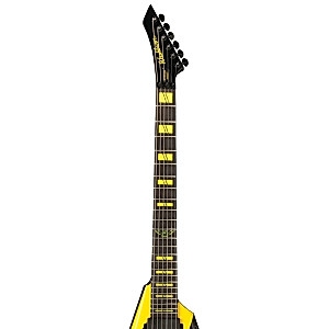 Washburn Parallaxe 6 String Electric Guitar, Right, Black,Rose,Yellow (PXV-MS260FRK-D)