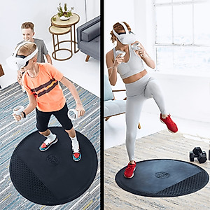 Realm Pad Virtual Reality (VR) Gaming Mat, Durable Anti Fatigue Mat Helps Maintain Orientation, Large 39" VR Mat for HTC Oculus PlayStation Valve (Black)