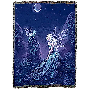 Pure Country Weavers Luminescent Fairy Blanket by Rachel Anderson - Gift Fantasy Tapestry Throw Woven from Cotton - Made in The USA (72x54)