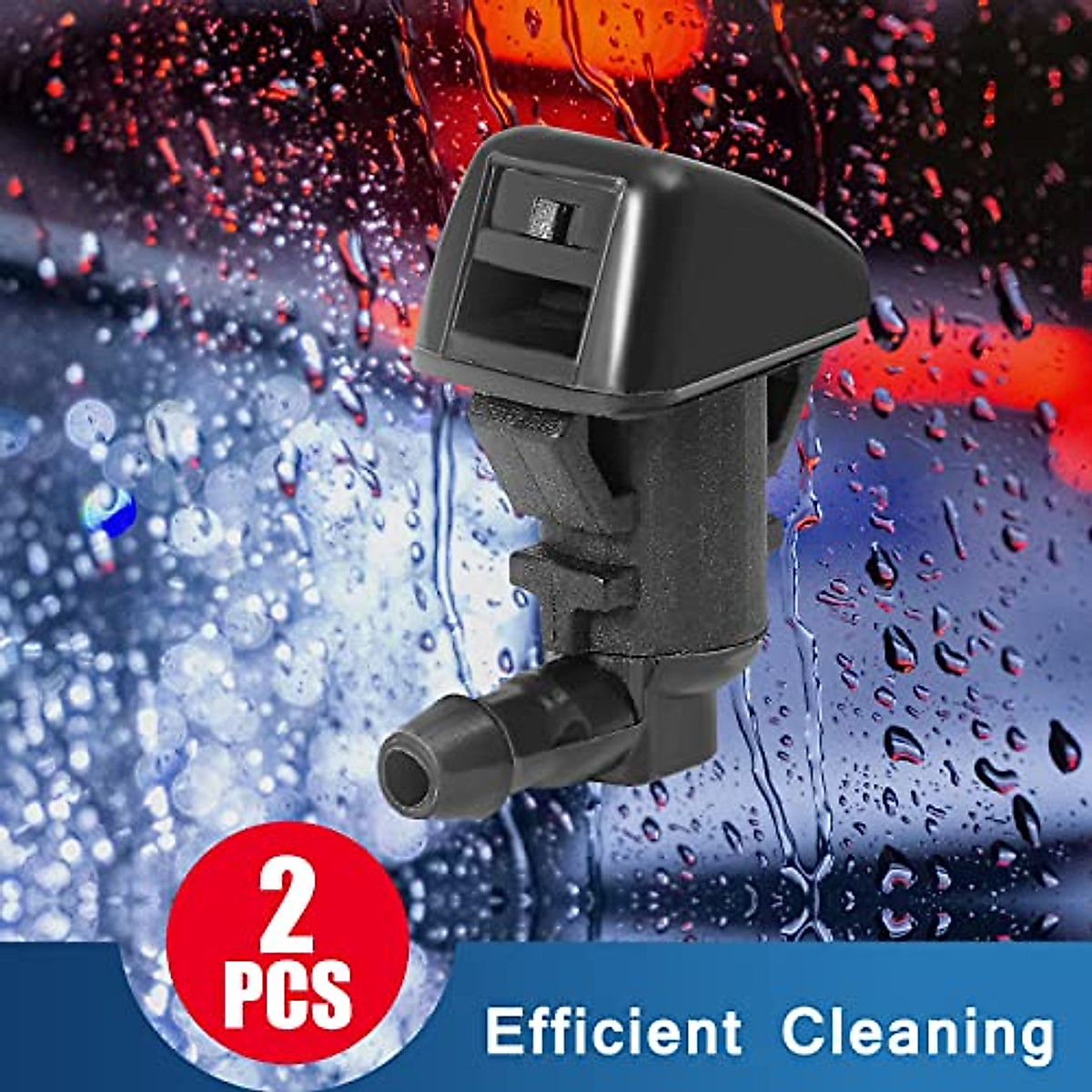 Front Windshield Washer Nozzle Sprayer Set Super Duty Replacement for Ford F250 F35 2011-2016 Replace # BC3Z-17603-A (1 Pair)