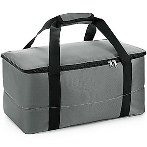 YOUEON Bongo Drum Bag with Carrying Grip, 18 Inch Standard Size Padded Bongo Gig Bag Bass Drum Fabric Bag with Dense Protective Interior Padding, Grey