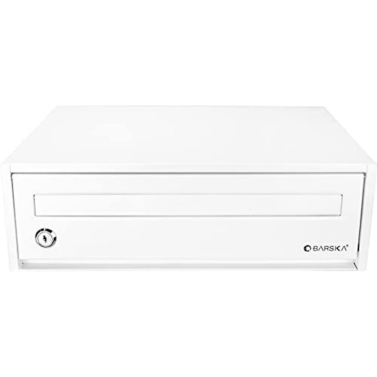 Barska CB13118 Key Lock Multi-Purpose Desktop Envelopes Cash Documents Suggestions Drop Box Organizer White 15.75" x 11" x 4.87"