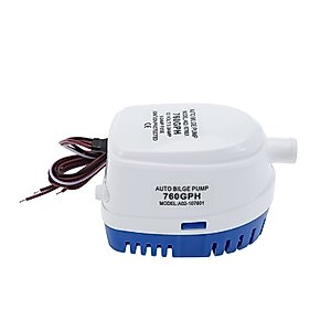 Mono-gatari Automatic Submersible Boat Bilge Pump Auto Bilge Pumps for Boats with Float Switch 12V 760GPH 3/4 inch (19mm) Outlet Dia