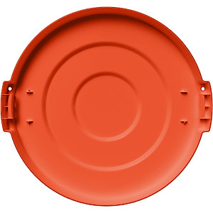 SPARTA Bronco Trash Can Lid, Round Waste Container Cover, Polyethylene, 10 Gallons, Orange