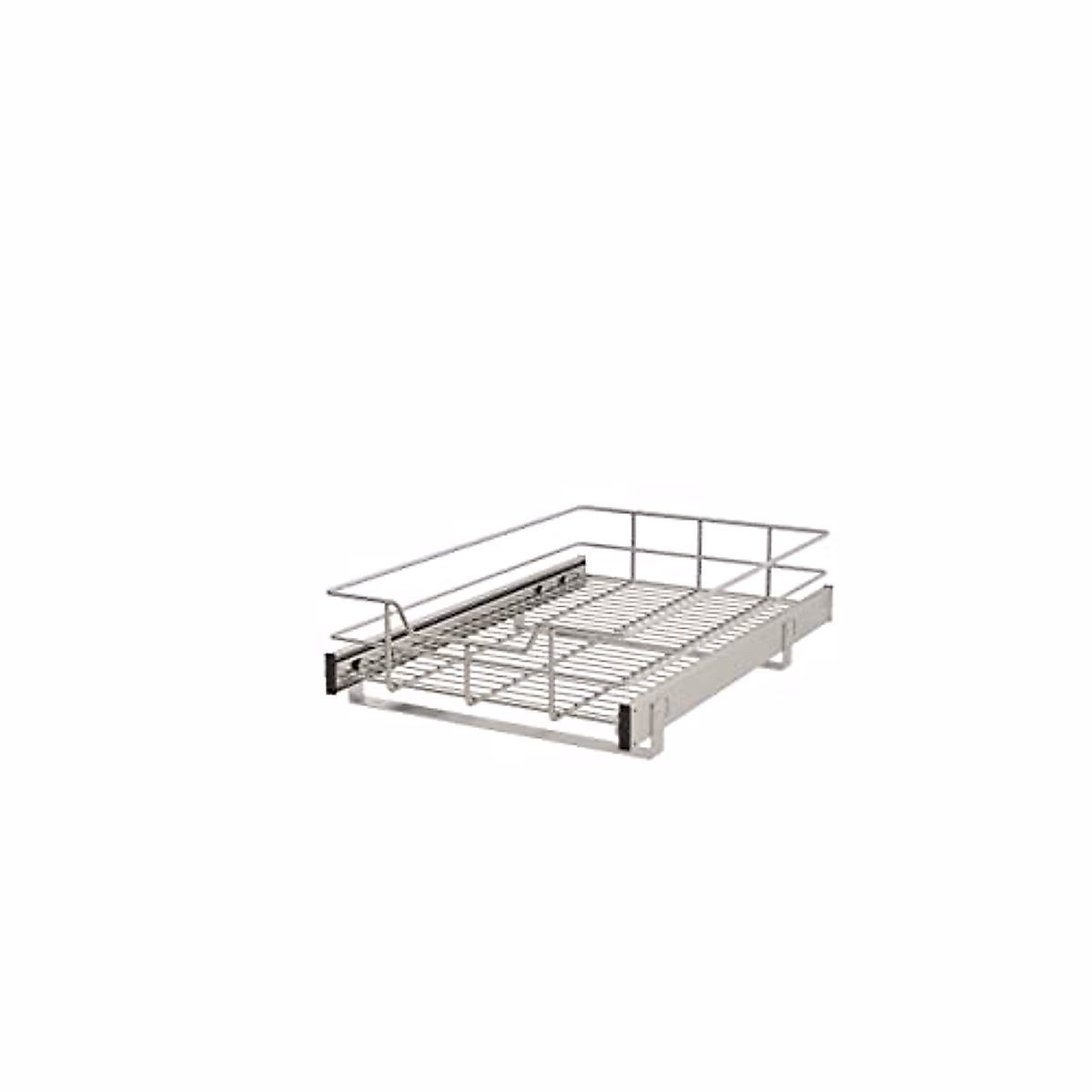 Pull Out Cabinet Organizer - Slide Out Under Cabinet Basket for Kitchen, Bathroom, Pantry Heavy Duty Slide Out Shelves, Requires At Least 15” Cabinet Opening (14.6W x 22D x 5.5H inch, Chrome)