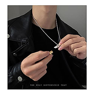 ZMMG Mini Titanium Alloy Package Opener Knife, EDC Tiny 1.2 Inchs Hang on a Necklace or Keychain, Portable Multifunction Tool, Necklace Knife Necklace