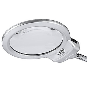 2 LED Lights 18inch Length Lighted Desk Magnifier, Durable Table Top Magnifier, for Maps Newspapers Stamps Reading Reading Magnifier