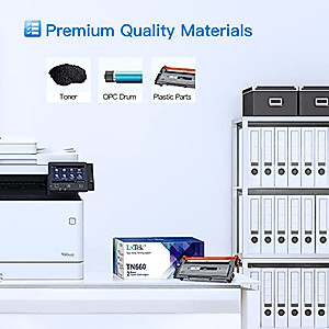 LxTek Compatible Toner Cartridge Replacement for Brother TN660 TN-660 TN630 TN-630 to Compatible with HL-L2300D HL-L2380DW HL-L2340DW HL-L2320D DCP-L2540DW MFC-L2740DW Printer(2 Black), High Yield