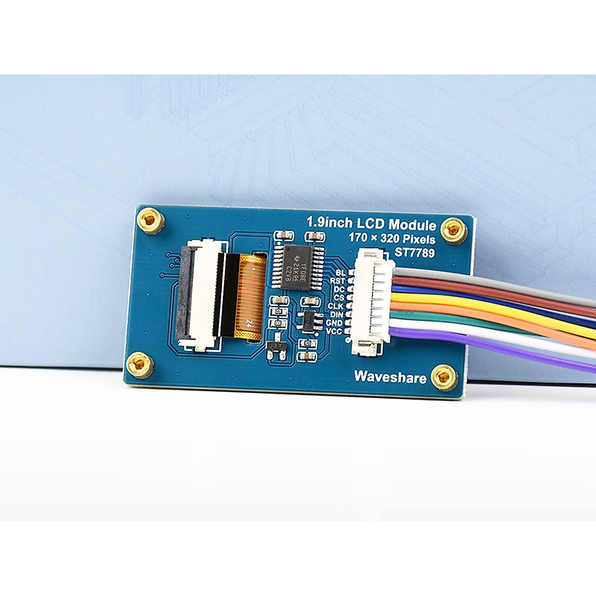 1.9inch LCD Display Module, 170×320 Resolution RGB 262K Colors IPS Screen, Embedded ST7789V2 Driver chip, Using SPI Interface, for Raspberry Pi, Arduino, STM32, etc.
