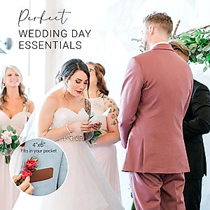 Wedding Vow Books His and Hers, Gold Foil Lettering & Keepsake Sleeve, Wedding Day Essentials, Beautiful His and Hers Gifts for the Bride and Groom (Terracotta & Tan)