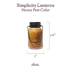 A Cheerful Giver Honey Pear Cider 16oz Simplicity Lantern Candle, 16-Ounce