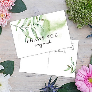 TENTADO Thank You Postcards, Blank with Mailing Side, thank you cards for Wedding, Baby or Bridal Showers, Birthday, Graduation, Parties, Business, Blank Postcards (Set of 50) 4" x 6"