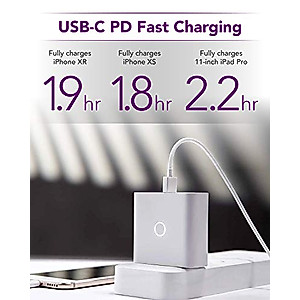 ZMI zPower 3-Port Travel Charger with 25W PPS Support: 45W USB-C PD and 18W-Split Dual USB-A Wall Charger (White) [Note: This is Not a 45W PPS Charger for Galaxy Note10+]