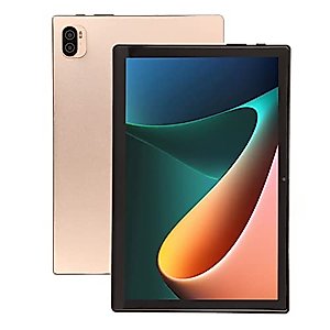 EBTOOLS 10.1 Inch Tablet, Octa Core 6G RAM 256G ROM, IPS Screen, Support 4G Network Calls, 5G WiFi Dual Band Tablet PC, with Dual Speakers, for Android 11 System(Gold)