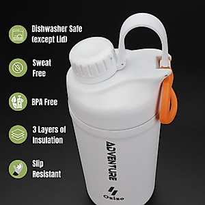 Ozizo Shaker Bottle, Insulated Stainless Steel Protein Shaker Bottle 20 oz, Insulated Shaker with Wire Whisk Ball Spring Mixer